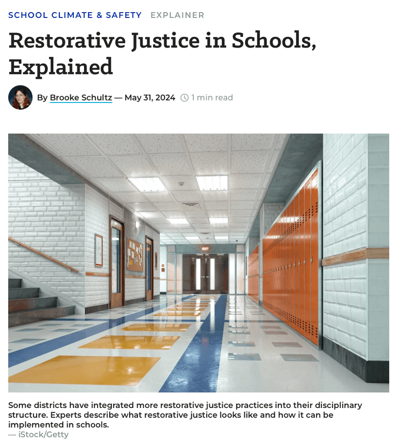 Experts describe how restorative justice can be implemented in schools ...
